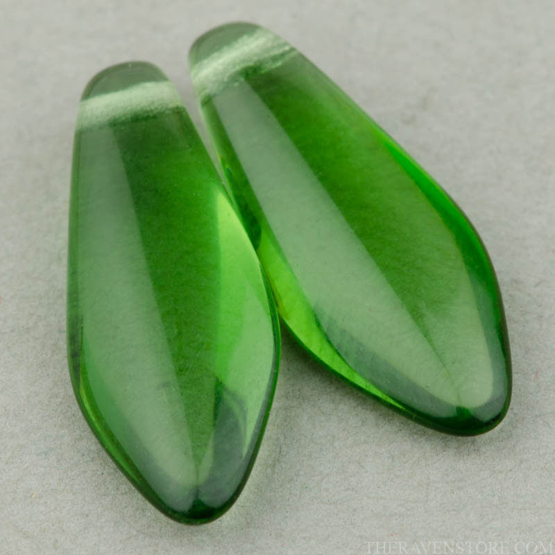 Large Dagger (17x7mm) Green Tourmaline Transparent-osx: Raven's Journey ...